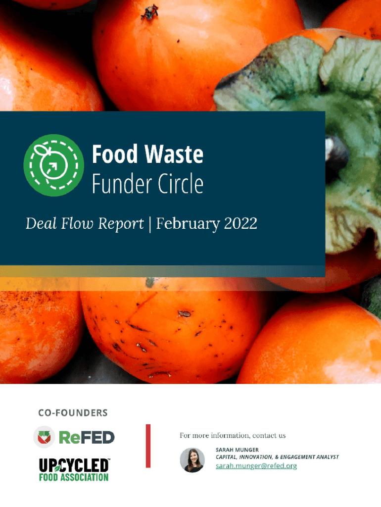 Fillable Online The Food Waste Funder CirclePitch Video: Food Rescue ...