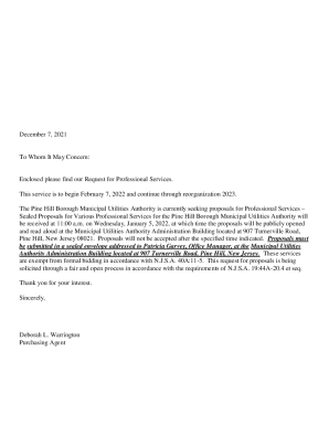 Fillable Online Fillable Online Enclosed please find our Request for ...