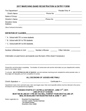 Fillable Online Non-Fire Department Parade Registration Form Fax Email ...