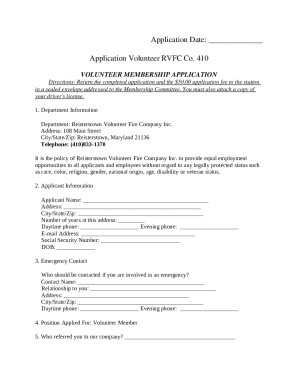 Fillable Online Membership Application Packet Information Sheet Fax ...