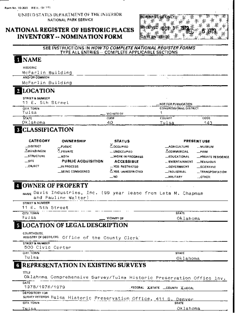 Fillable Online Form No. 10-300 REV. (9/77) ' 'UNITED STATES DEPARTMENT ...
