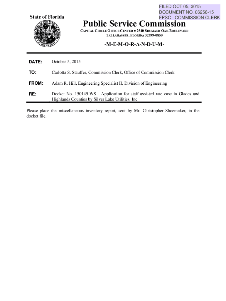 Fillable Online Florida Public Service Commission Fax Email Print ...