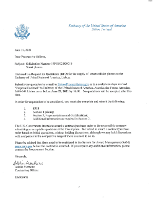 Fillable Online TABLE OF CONTENTS Section 1 - The Schedule SF-18 cover ...