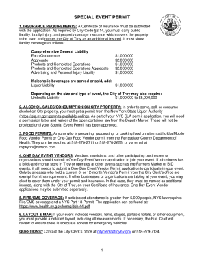 Fillable Online Special Event Permit Requirements - Street Closures ...