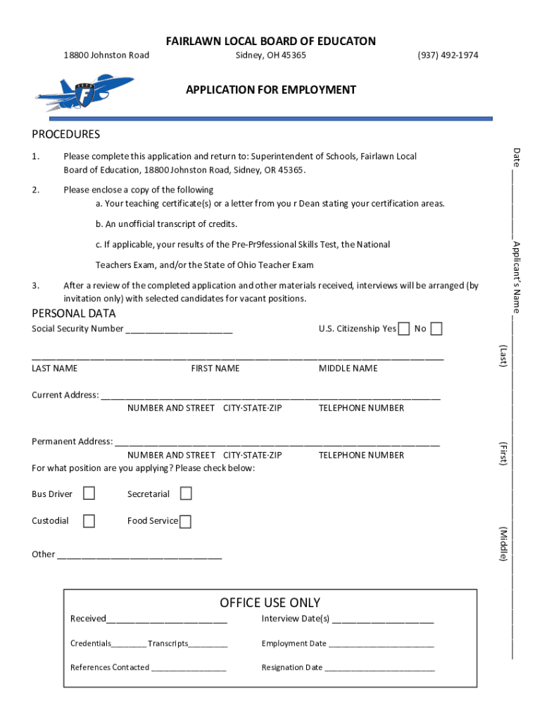 Fillable Online One Call Now - Fairlawn Local Schools - fairlawn.k12.oh ...