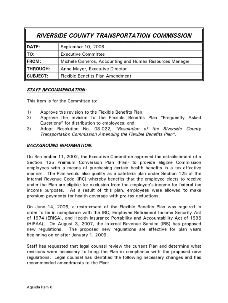 Fillable Online Riverside County Transportation Commission Fax Email ...