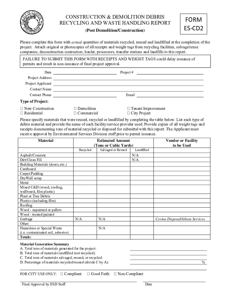 Fillable Online FORM ES-CD2 Fax Email Print - pdfFiller