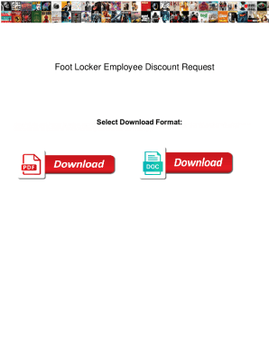 Fillable Online Foot Locker Employee Discount Request Form Fax Email ...