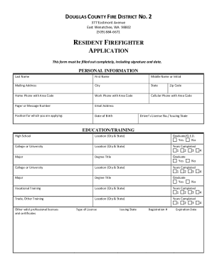 Fillable Online colorado fire firefighter application Fax Email Print ...