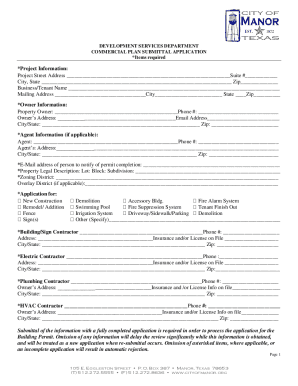 Fillable Online DEVELOPMENT SERVICES DEPARTMENT COMMERCIAL ... Fax ...