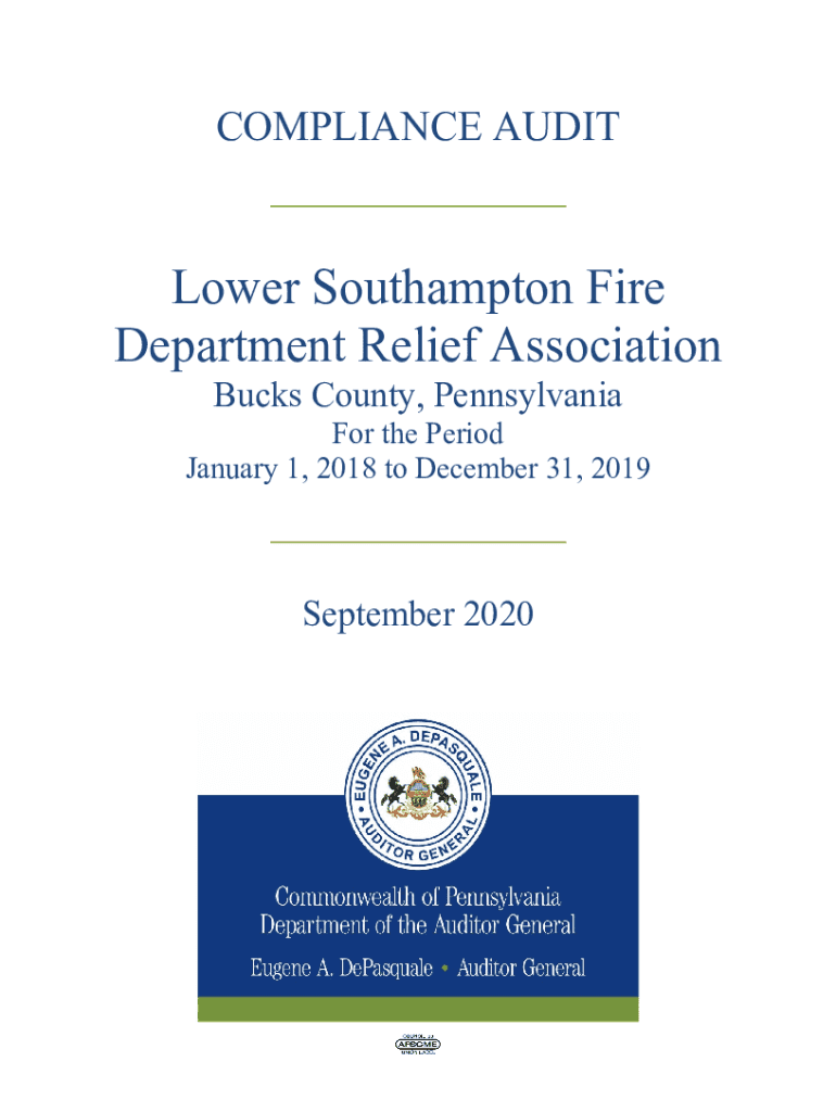 Fillable Online COMPLIANCE AUDIT Lower Southampton Fire Department Relief ... Fax Email Print ...