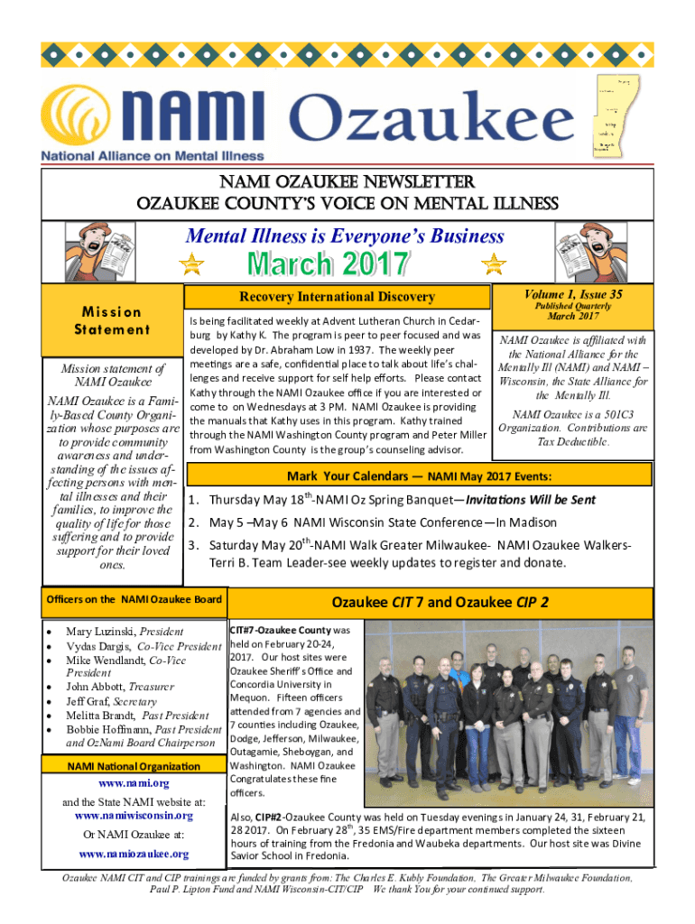 Fillable Online namiozaukee.orgmission-statement-for-nami-ozaukeeCrisis ...