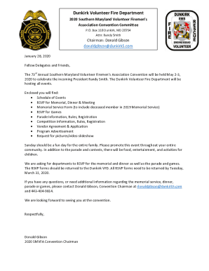 Fillable Online Dunkirk Volunteer Fire Department, Inc. - PostsFacebook ...