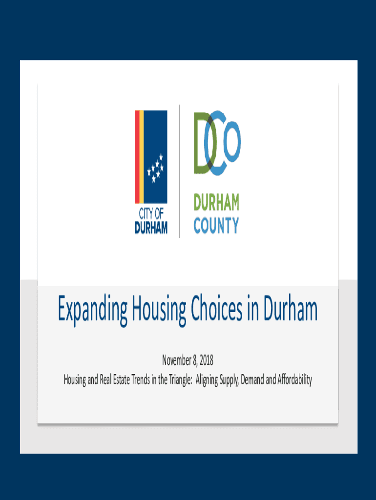 Fillable Online Sprawl in Durham: Part Two - Expanding Housing Choices and ... Fax Email Print ...