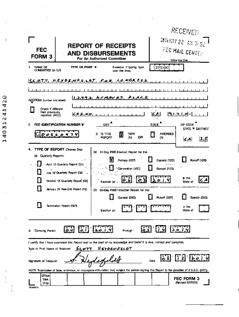 Fillable Online www.fec.govupdatesrevised-statement-ofRevised Statement ...