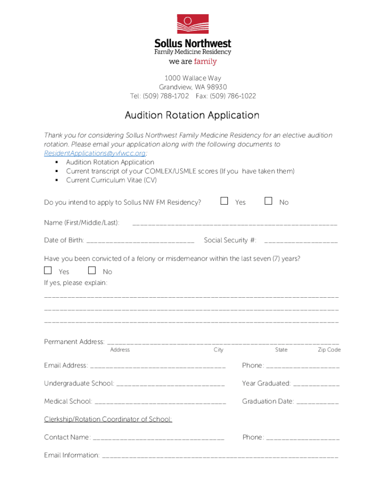 Fillable Online Audition Rotation Application - Yakima Valley Farm ...