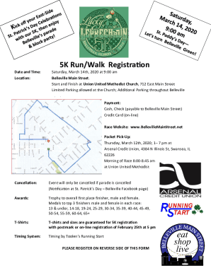 Fillable Online 5K Run/Walk Registration Fax Email Print - pdfFiller