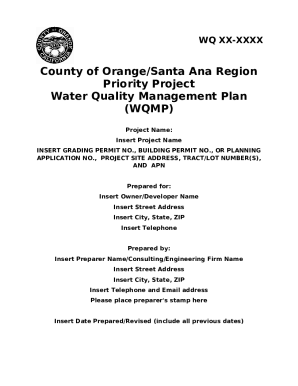 North OC WQMP Priority Template.doc - WQ XX-XXXX County of ... Doc ...