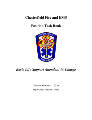 Fillable Online Chesterfield Fire and EMS Position Task Book Basic Life ...