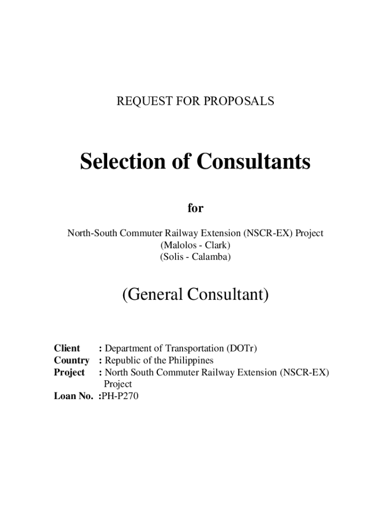 Fillable Online North-South Commuter Railway Extension (NSCR-EX ...