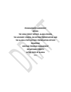 DRAFT PROGRAMMATIC AGREEMENT AMONG THE USDA FOREST SERVICE ... Doc ...