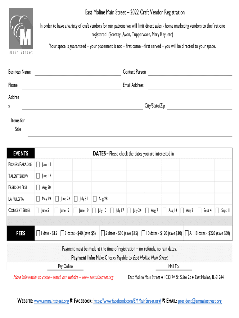 Fillable Online If you need masks. Craft Corner... - East Moline Main ...