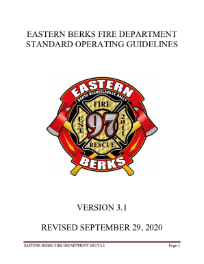 Fillable Online EASTERN BERKS FIRE DEPARTMENT STANDARD OPERATING ...