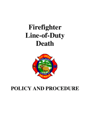 Fillable Online Firefighter Line of Duty Death Guidelines - Elk Creek ...