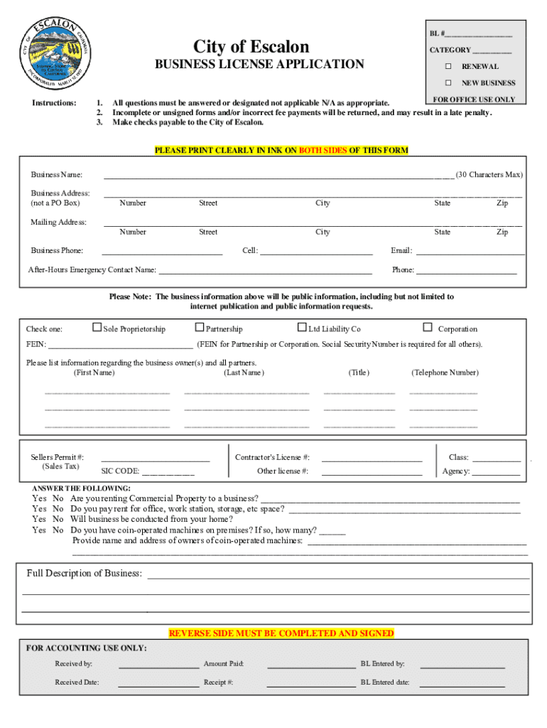 BL - CITY OF SANTA CRUZ Business License Tax Application: Fill out ...