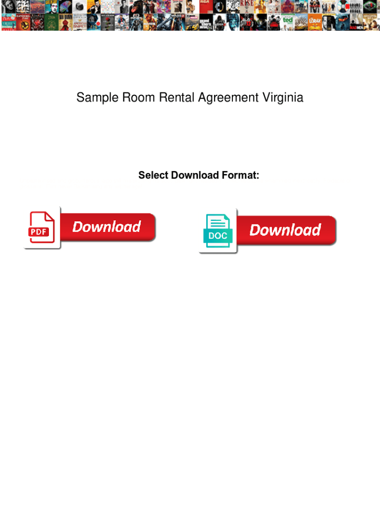 Fillable Online Sample Room Rental Agreement Virginia. Sample Room Rental Agreement Virginia ...