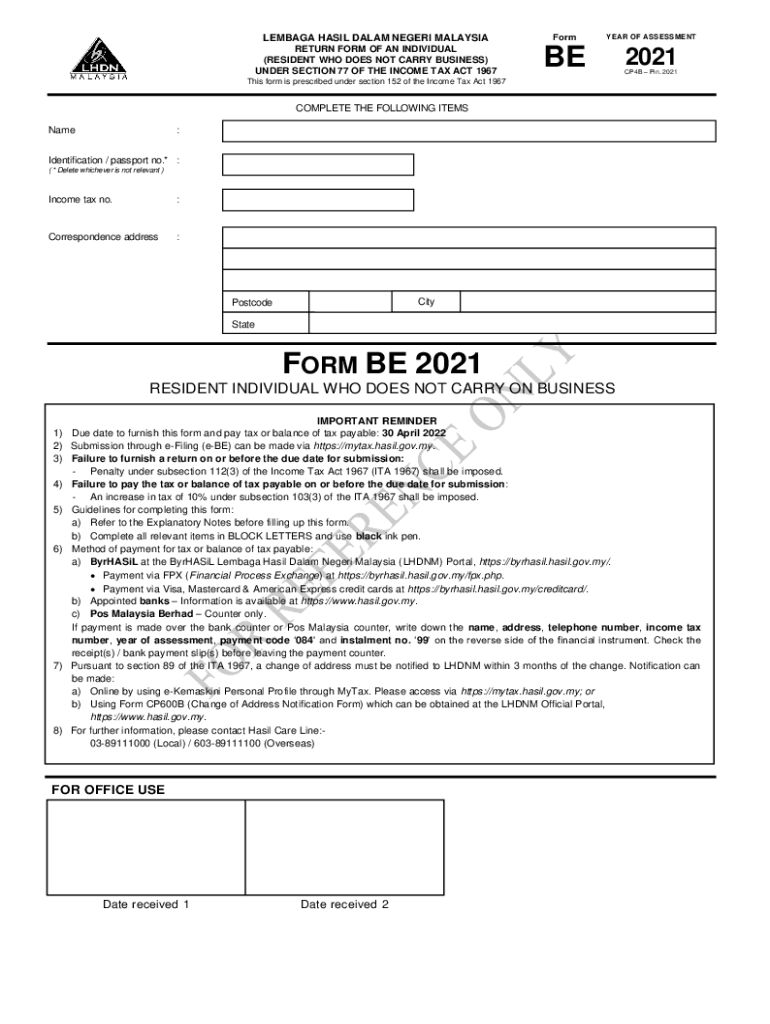 Fillable Online phl.hasil.gov.my pdf pdfborangLEMBAGA HASIL DALAM ...