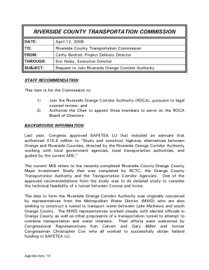 Fillable Online Riverside County Transportation Commission - Crunchbase ...