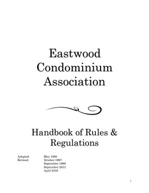 Fillable Online EASTWOOD CONDOMINIUM ASSOCIATION RULES - LEASING ...