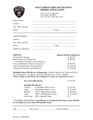 Fillable Online Permits and Business Inspections - Fire Department Fax ...