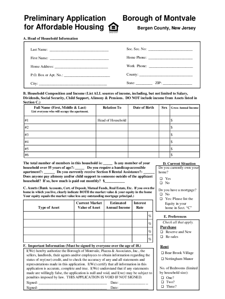 The Borough of Montvale - The Borough of Montvale: Fill out & sign ...