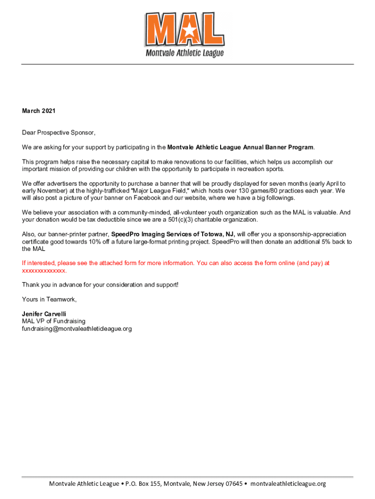 Fillable Online Banner Request Letter 20213.docx Fax Email Print - pdfFiller