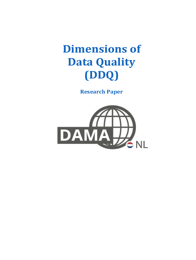 Fillable Online Dimensions of Data Quality (DDQ) Fax Email Print - pdfFiller
