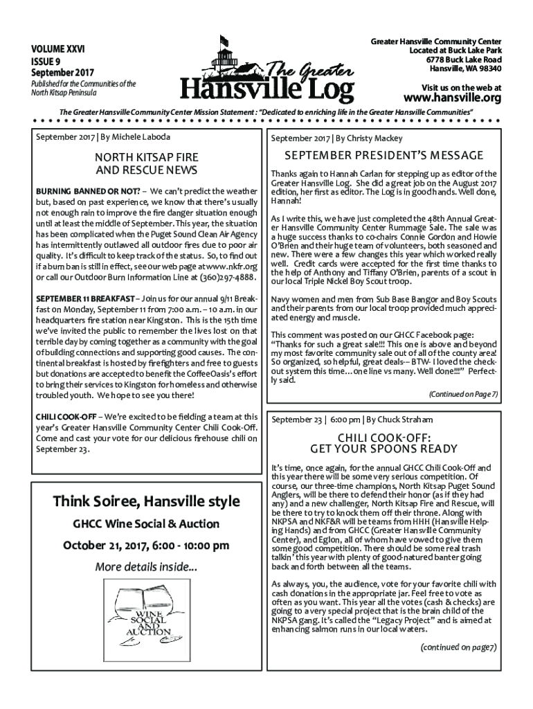 Fillable Online The Greater Hansville Community Center Mission ...