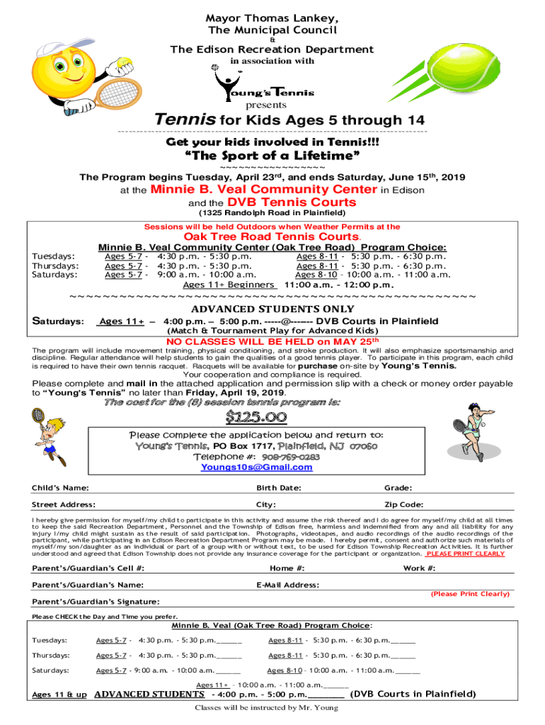 Fillable Online Mayor Thomas Lankey, The Municipal Council & EDISON ...