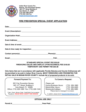 Fillable Online ircgov.com emergencyservices firepreventionFIRE ...