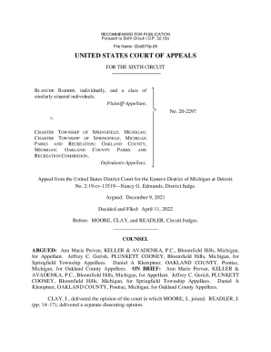 Fillable Online Sixth Circuit - UNITED STATES COURT OF APPEALS Fax ...