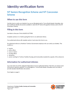 Fillable Online nt gov identity-verification-form-for-aboriginal-and ...