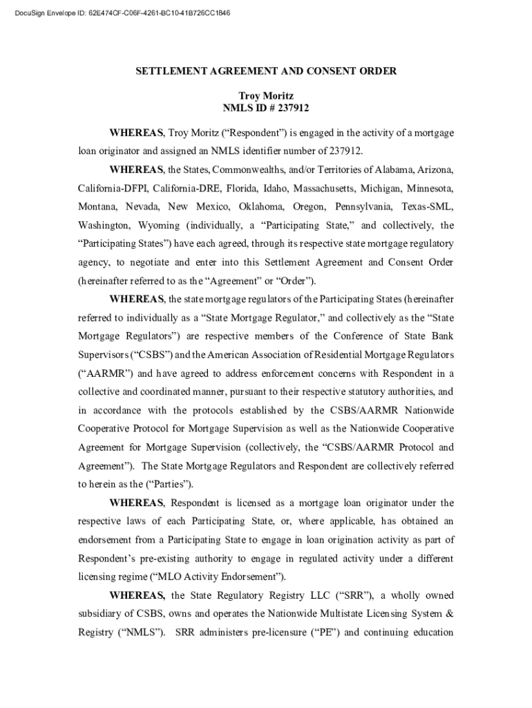 Fillable Online www.ok.govokdoccdocumentsSETTLEMENT AGREEMENT AND ...