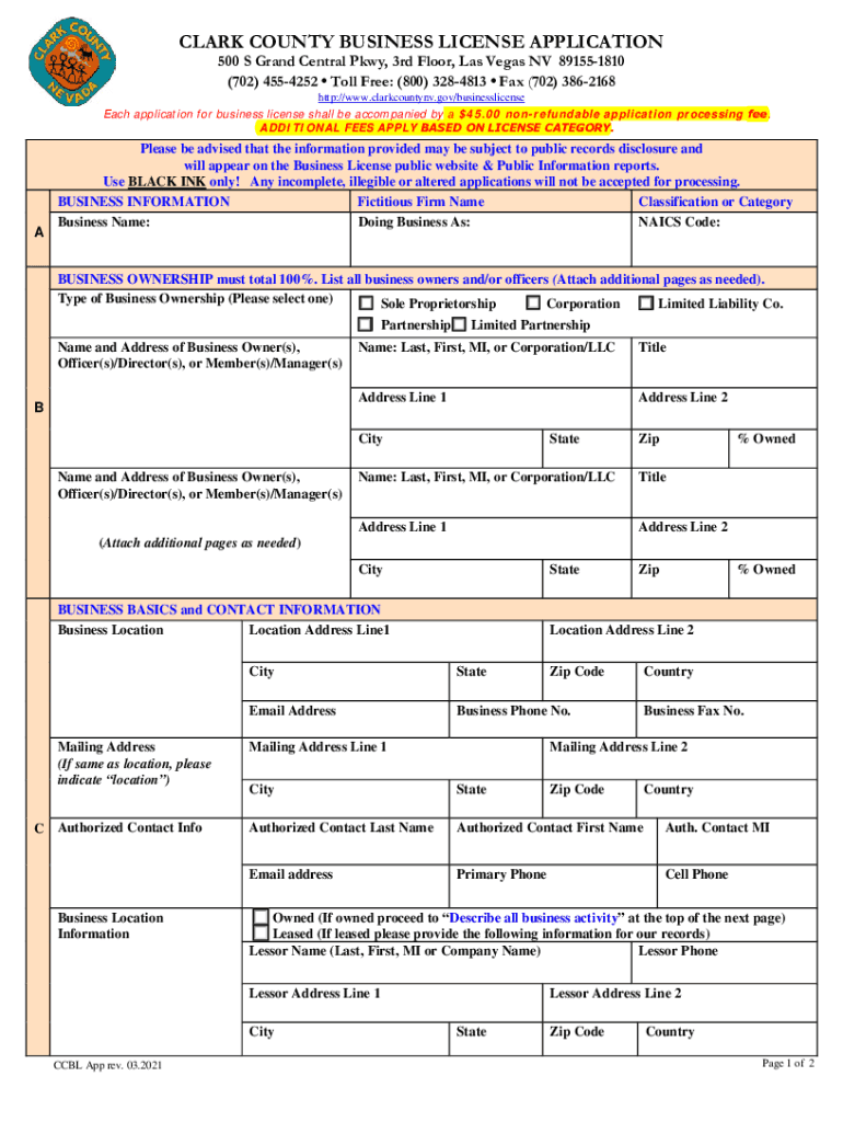Fillable Online cms8.revize.comrevizeclarknvSecondhand Dealer Class III (Specialty Shop ...