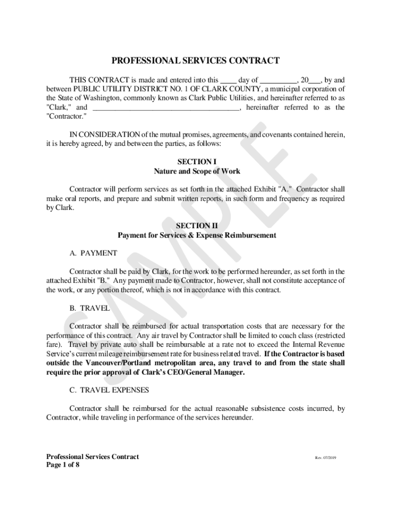 Fillable Online Free Service Contract Templates - PDFWordeFormsFree ...