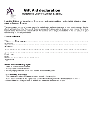 Fillable Online Claiming Gift Aid as a charity or CASC: Overview - GOV ...