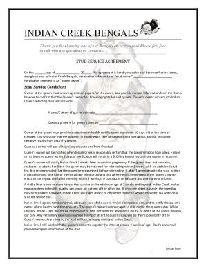 Fillable Online stud-service-agreement.docx Fax Email Print - pdfFiller