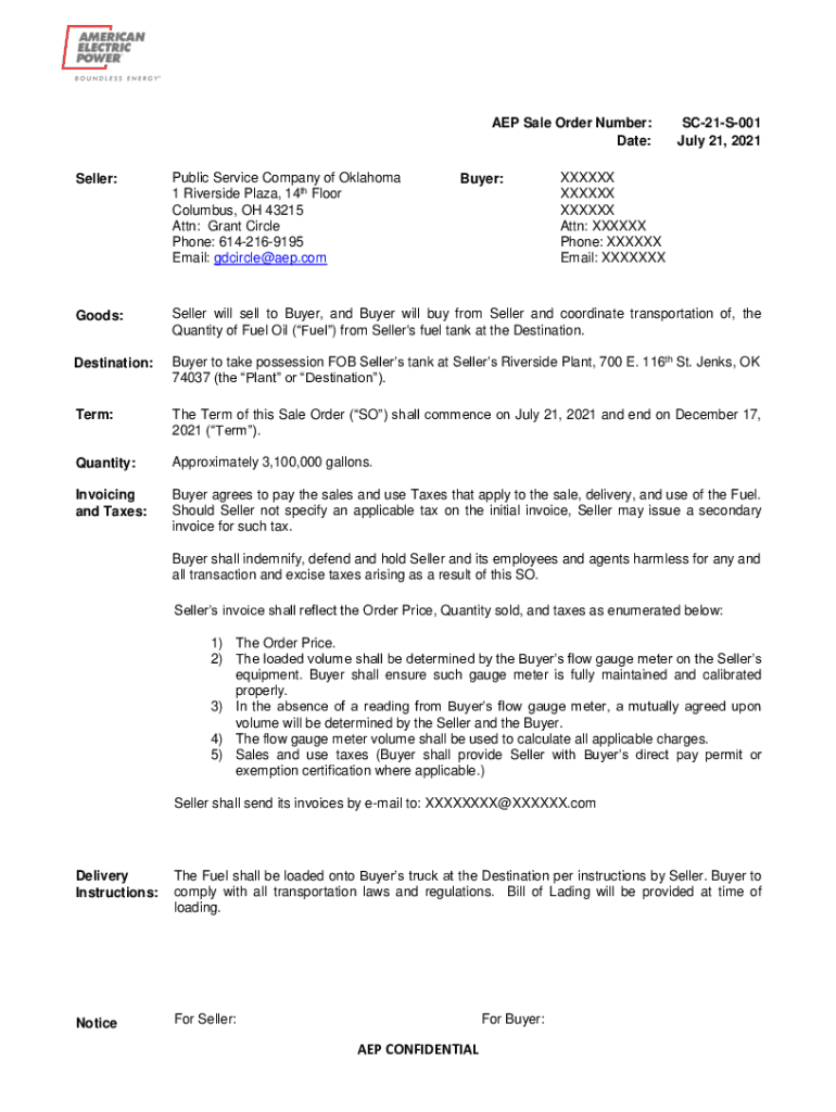 Fillable Online AEP Sale Of Property, Plant, EquipmentAmerican Electric ... Fax Email Print ...