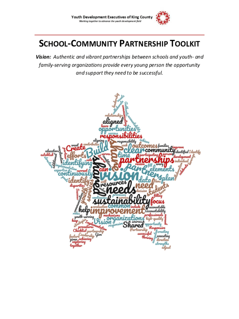 Fillable Online School-Community Partnerships: A Guide5 Steps to Better ...