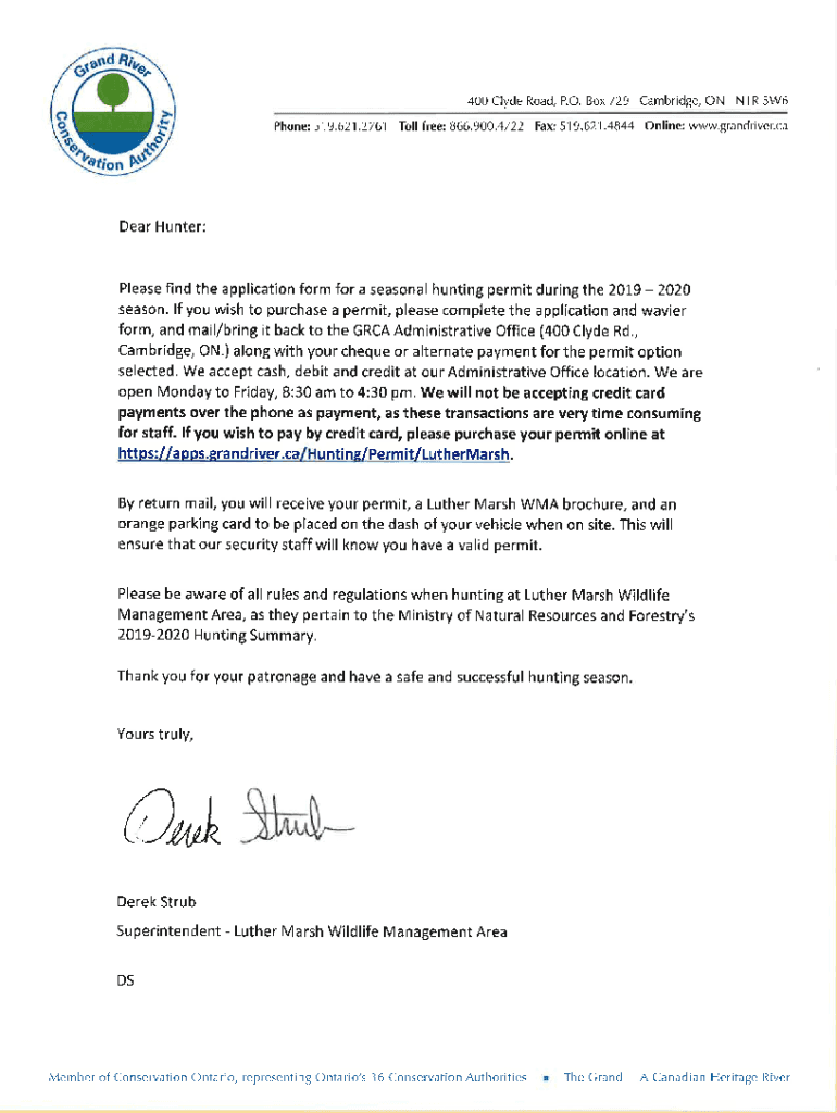 Fillable Online Fillable Online Luther Marsh bpermitb application ...